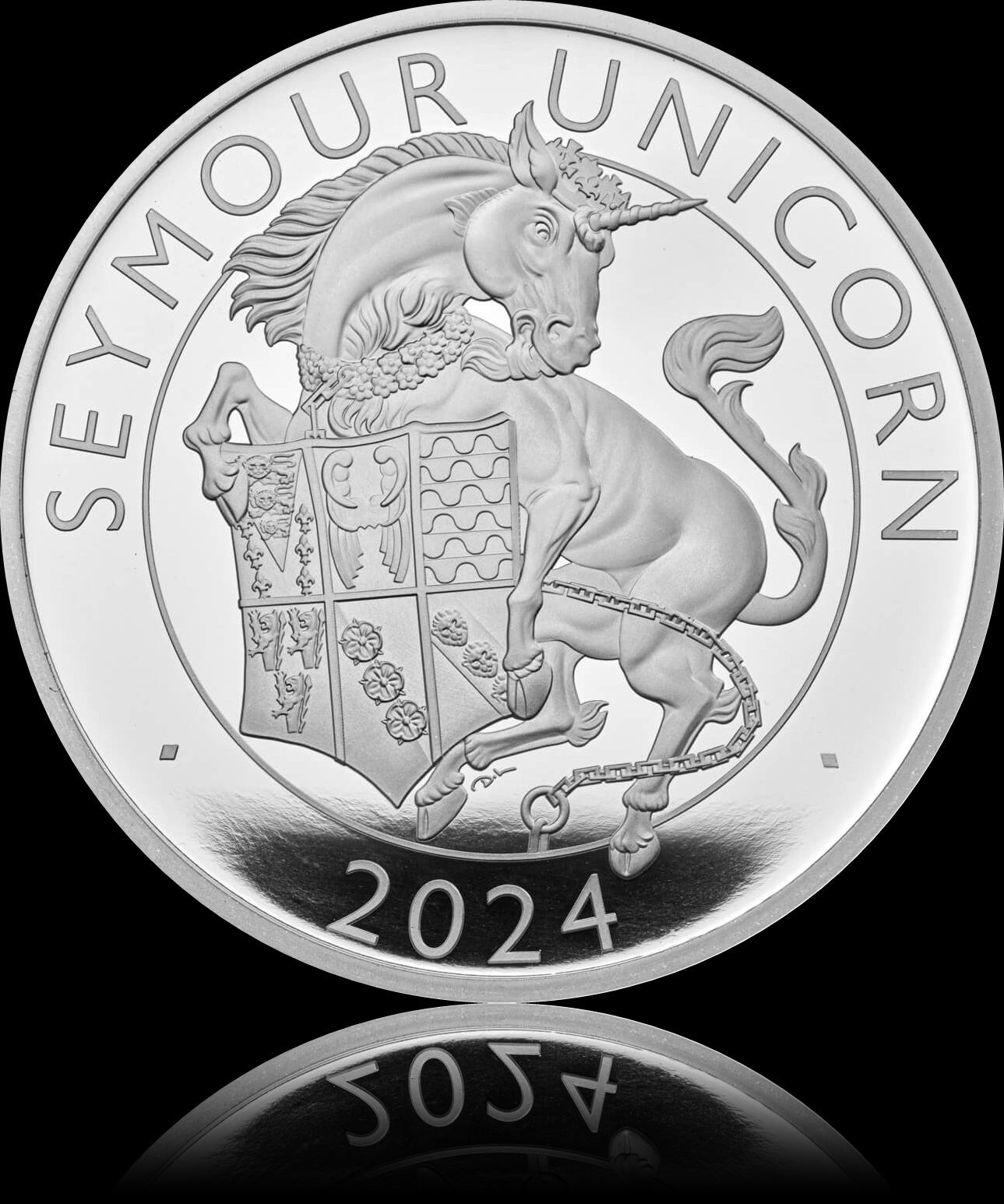 THE SEYMOR UNICORN, Serie he Royal Tudor Beasts, 1oz Silver Proof Coin ...